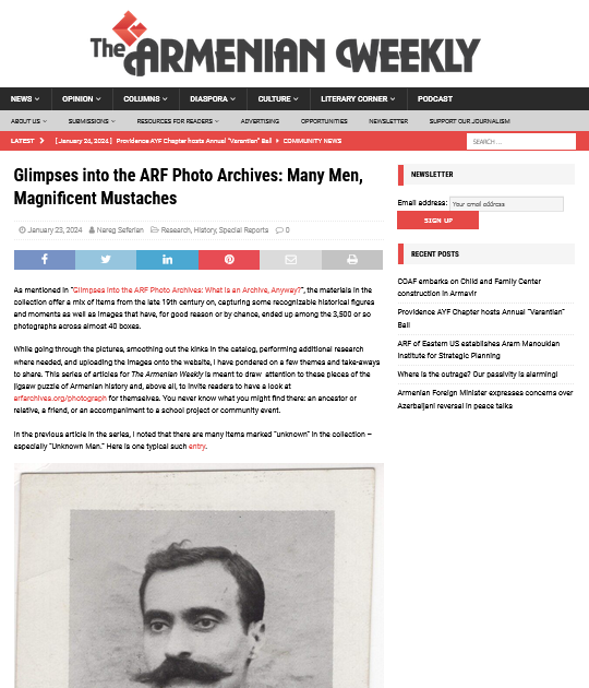 Glimpses into the ARF Photo Archives: Many Men, Magnificent Mustaches